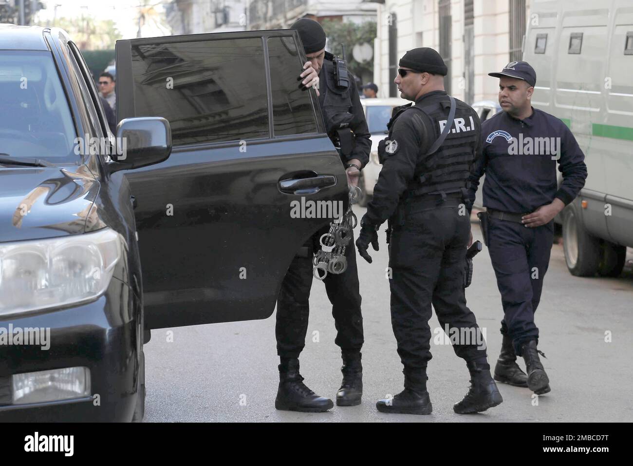 FILE - Officers of the Algerian Rapid Intervention Force (BRI) patrol ...