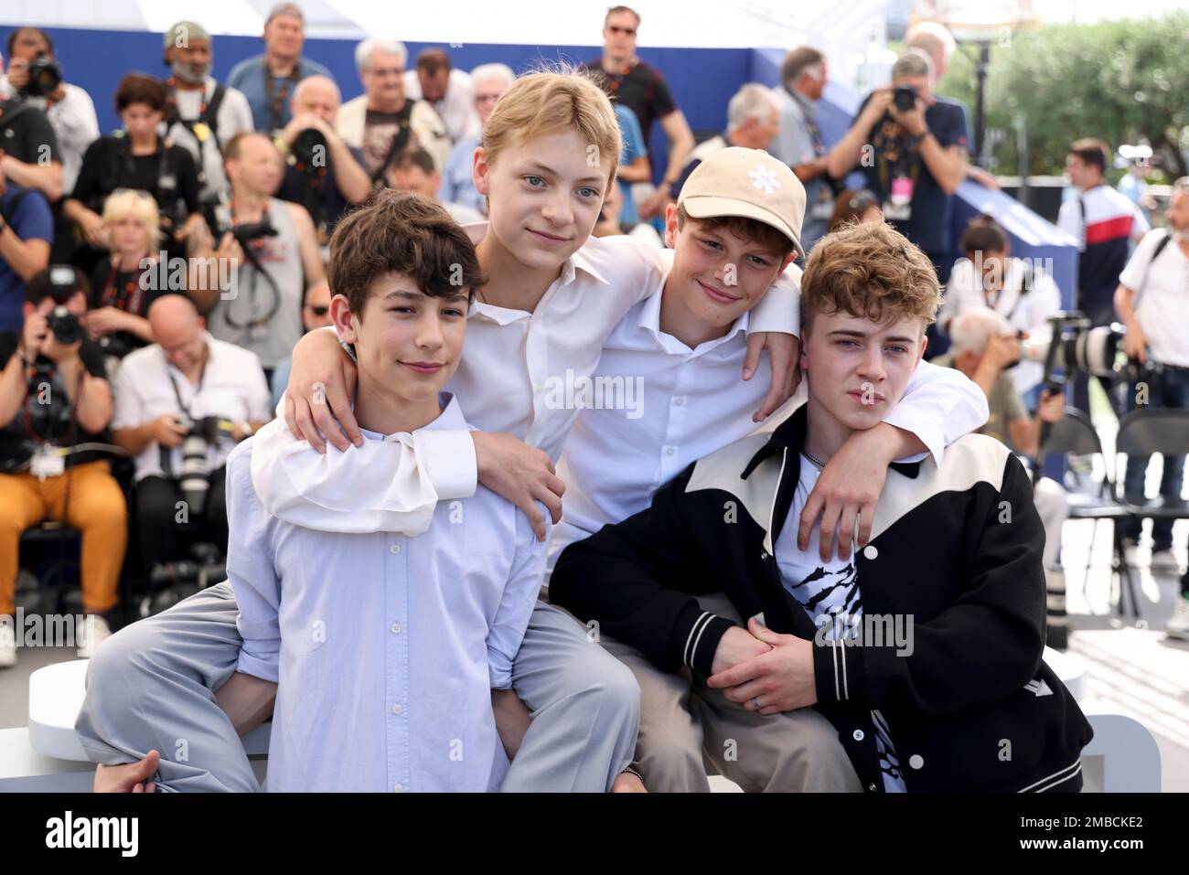 Gustav De Waele, from left, Eden Dambrine, Leon Bataille, and Igor van ...