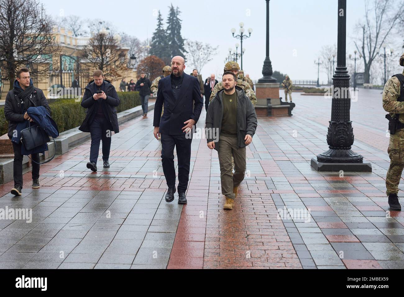 Kiew, Ukraine. 19. Januar 2023. Der ukrainische Präsident Volodymyr ...