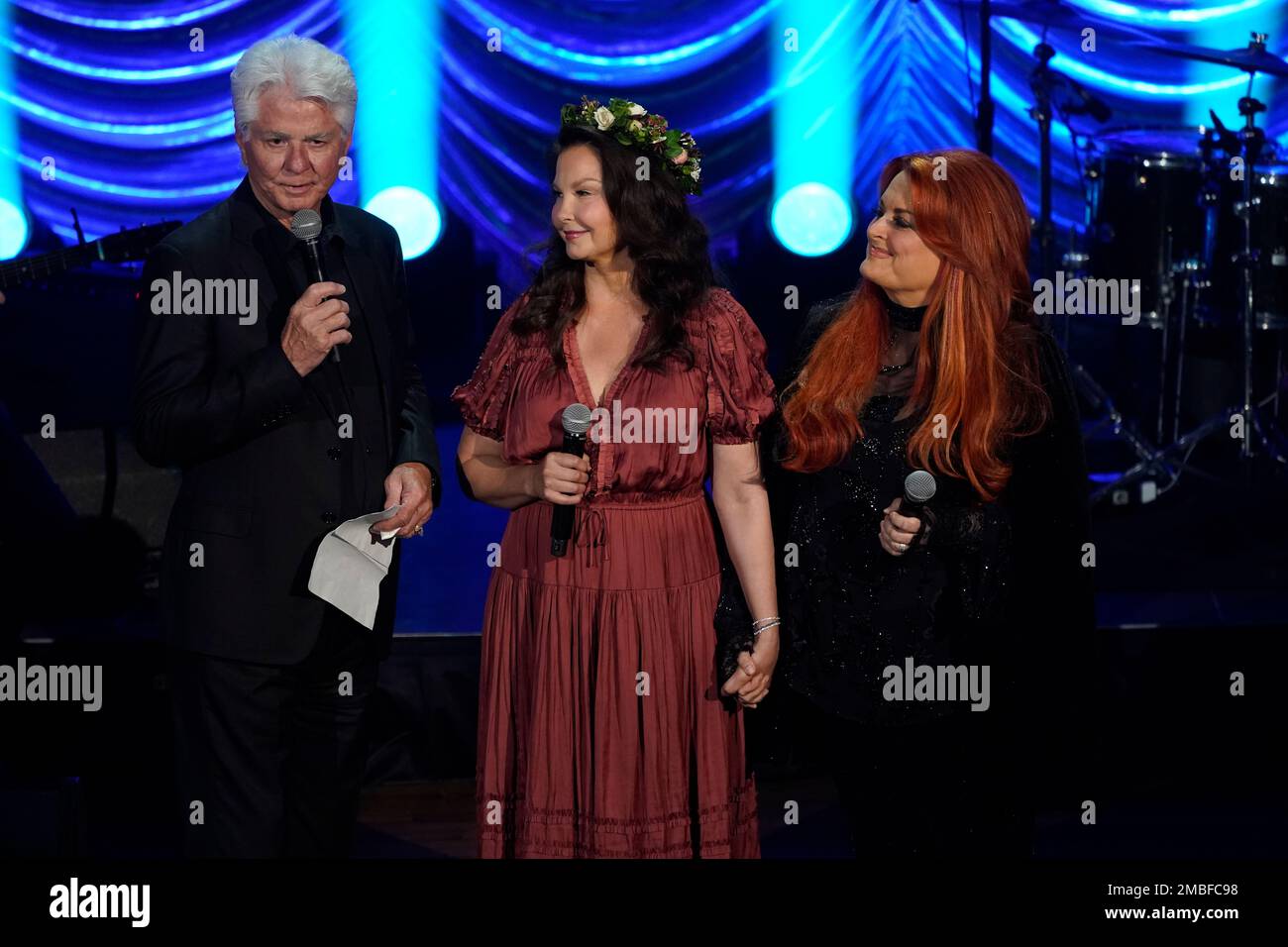 Larry Strickland, Naomi Judd's husband, left; Ashley Judd, center; and ...