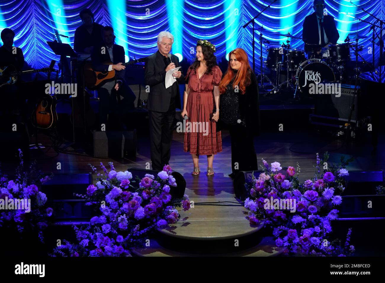Larry Strickland, Naomi Judd's husband, left; Ashley Judd, center; and ...