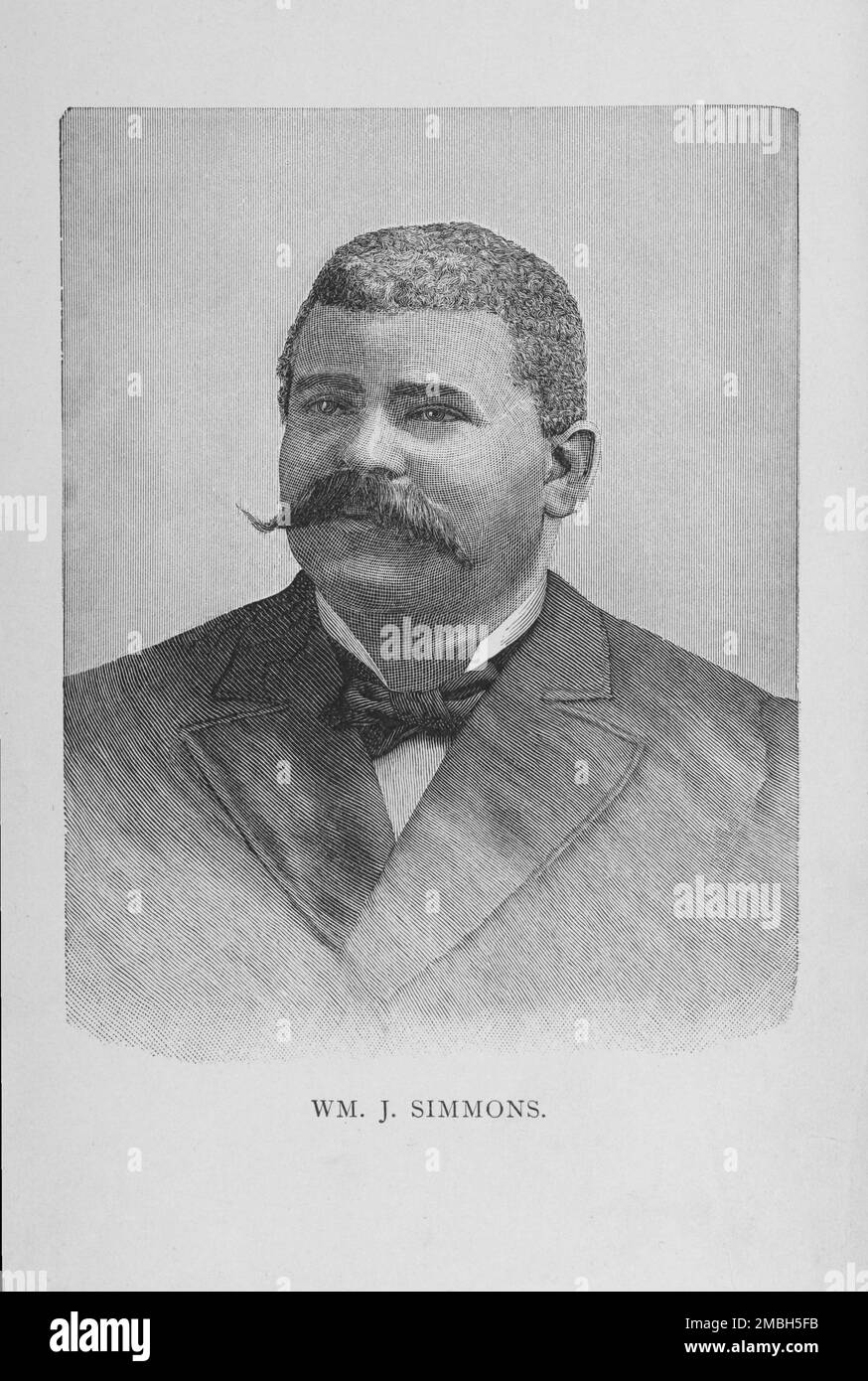 Wm. J. Simmons, 1887. Afroamerikanischer Schriftsteller, Journalist und Pädagogen William J ...