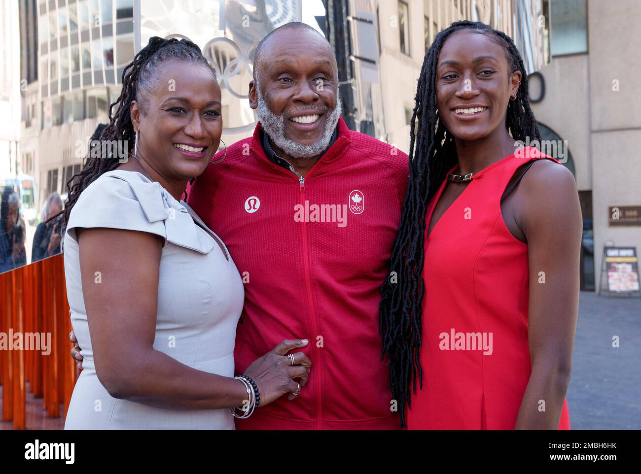 Former Canadian Olympic athlete Bruny Surin poses for a photograph with ...