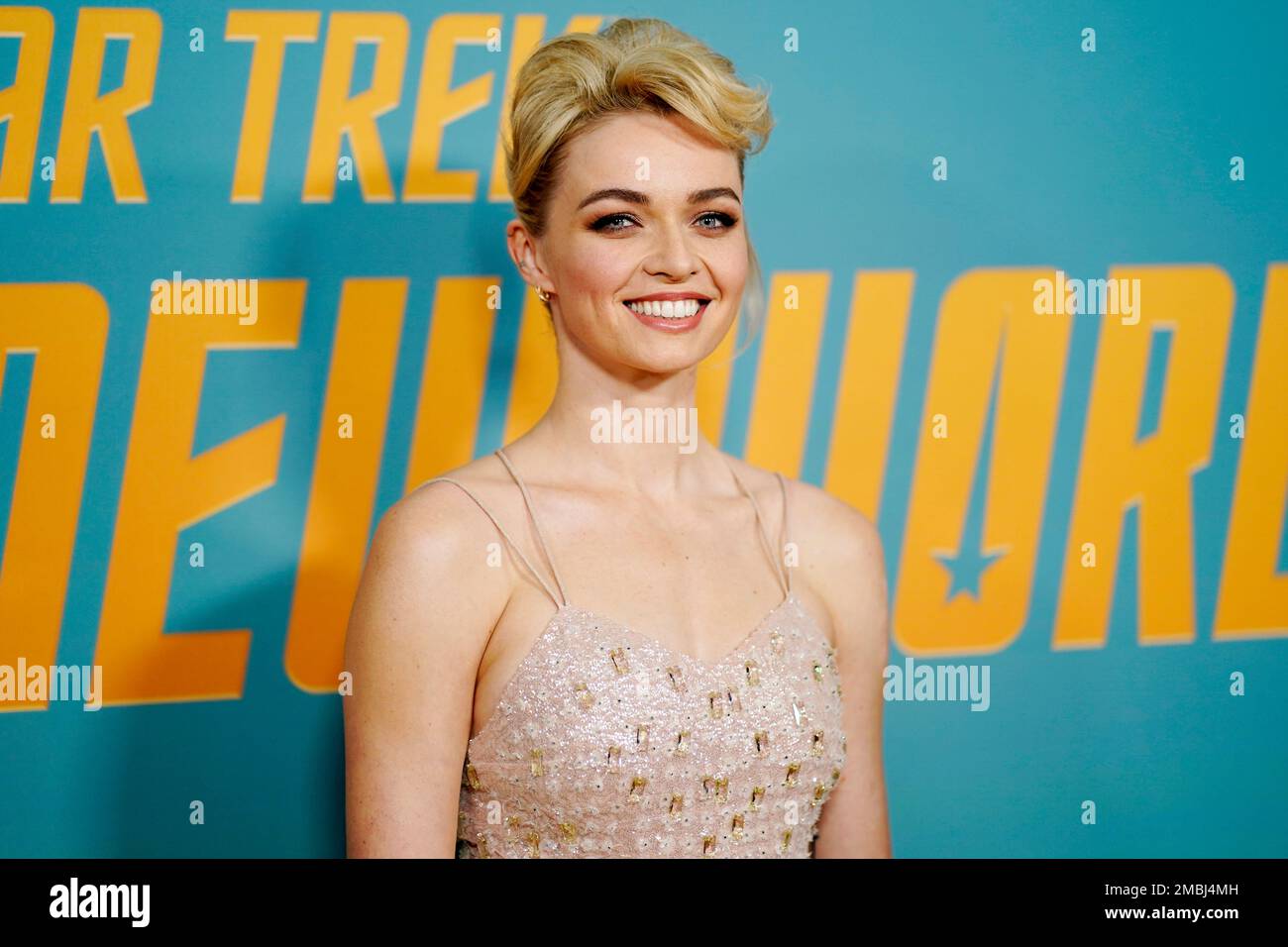 Jess Bush attends the premiere of the Paramount+ original series "Star ...