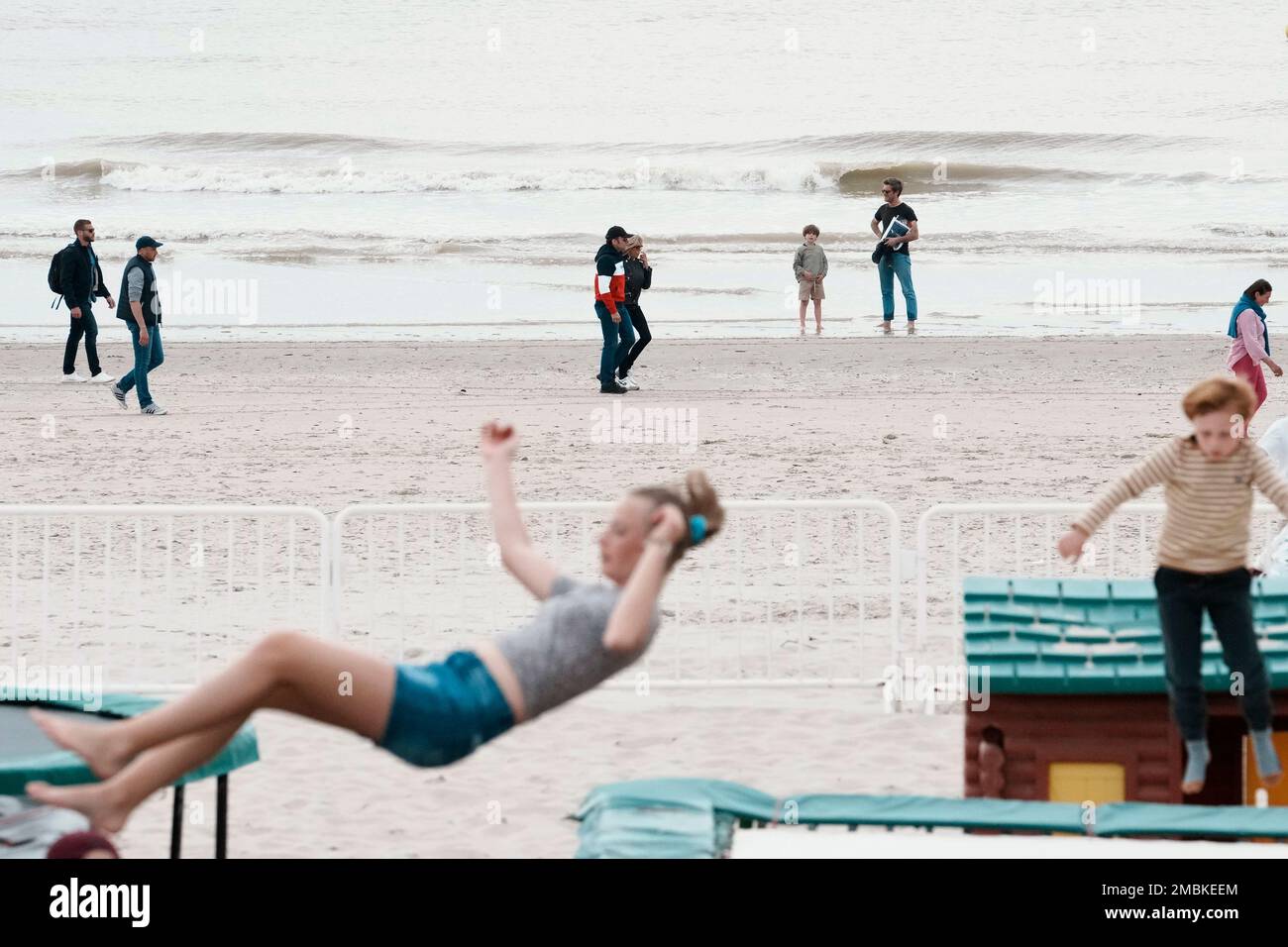 Centrist candidate and French President Emmanuel Macron and his wife ...