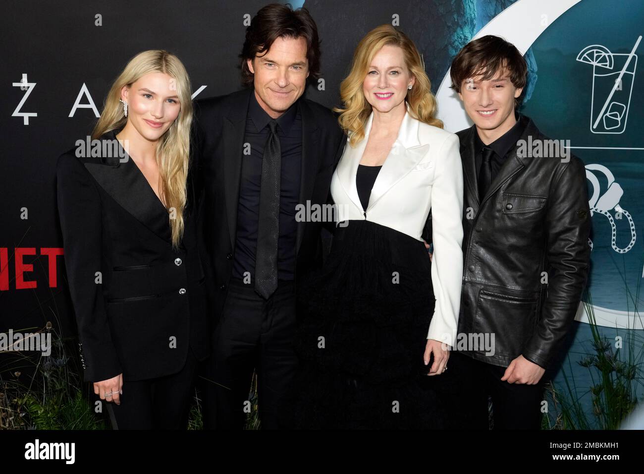 Sofia Hublitz, from left, Jason Bateman, Laura Linney and Skylar ...