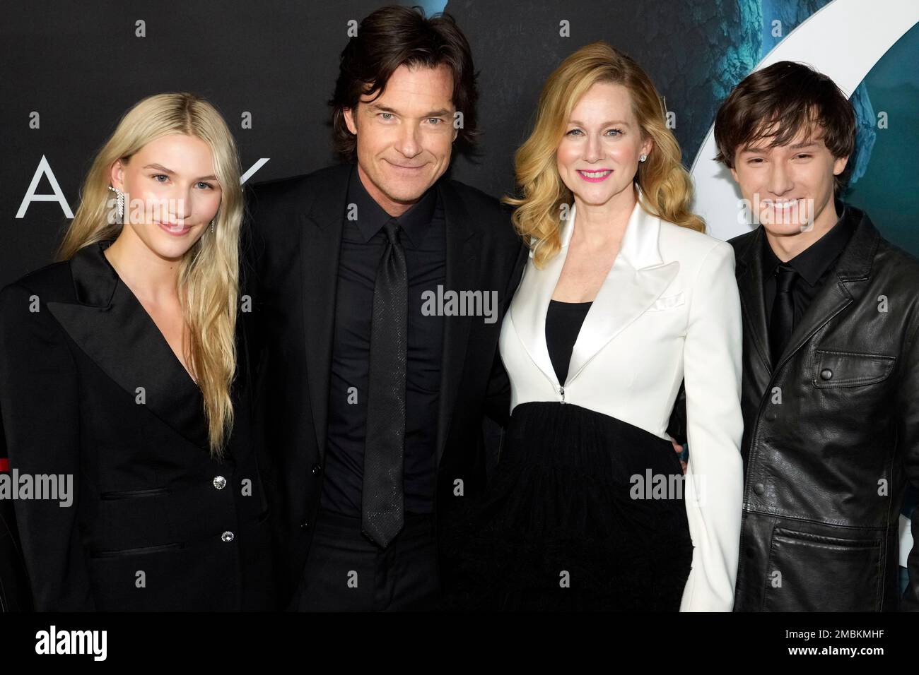 Sofia Hublitz, from left, Jason Bateman, Laura Linney and Skylar ...