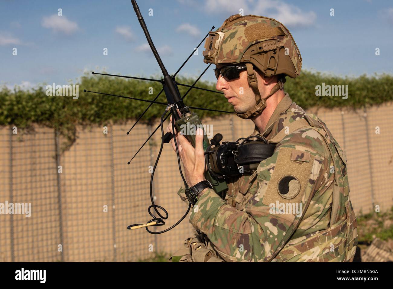 Soldaten der Nationalgarde der US-Armee, die der Task Force Red Dragon ...