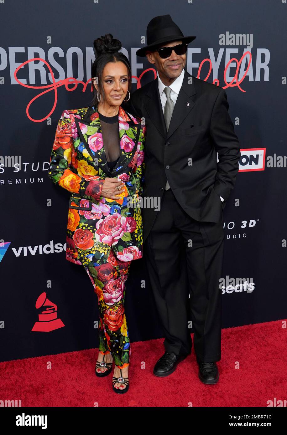 Lisa Harris, left, and Jimmy Jam arrive at the 31st annual MusiCares ...