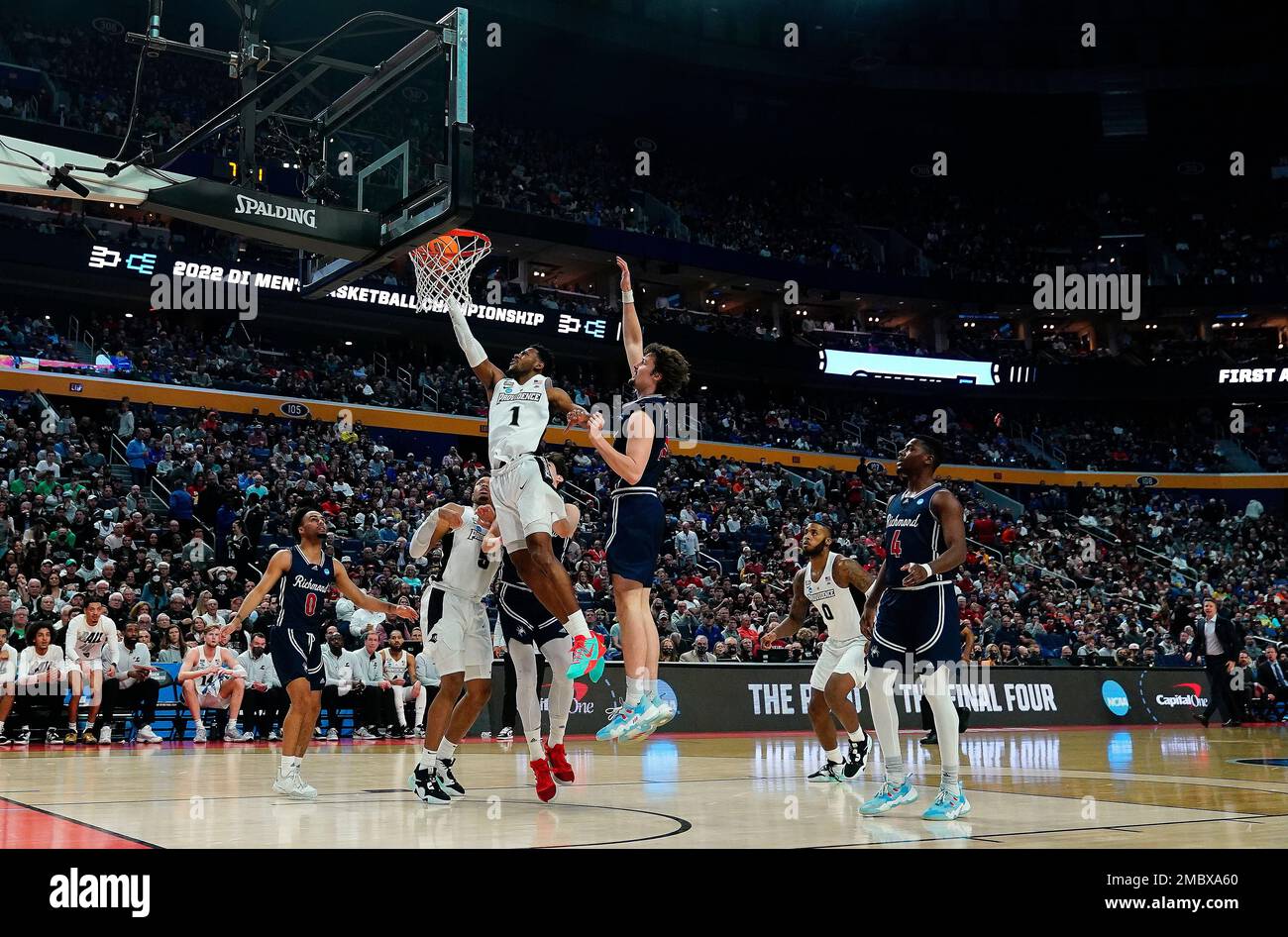 Providence guard Al Durham (1) shoots against Richmond during the ...