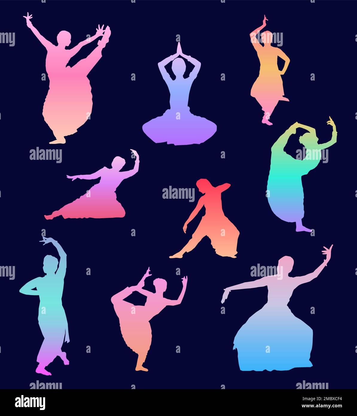 Indian classical dance bharatanatyam Stock-Vektorgrafiken kaufen - Alamy