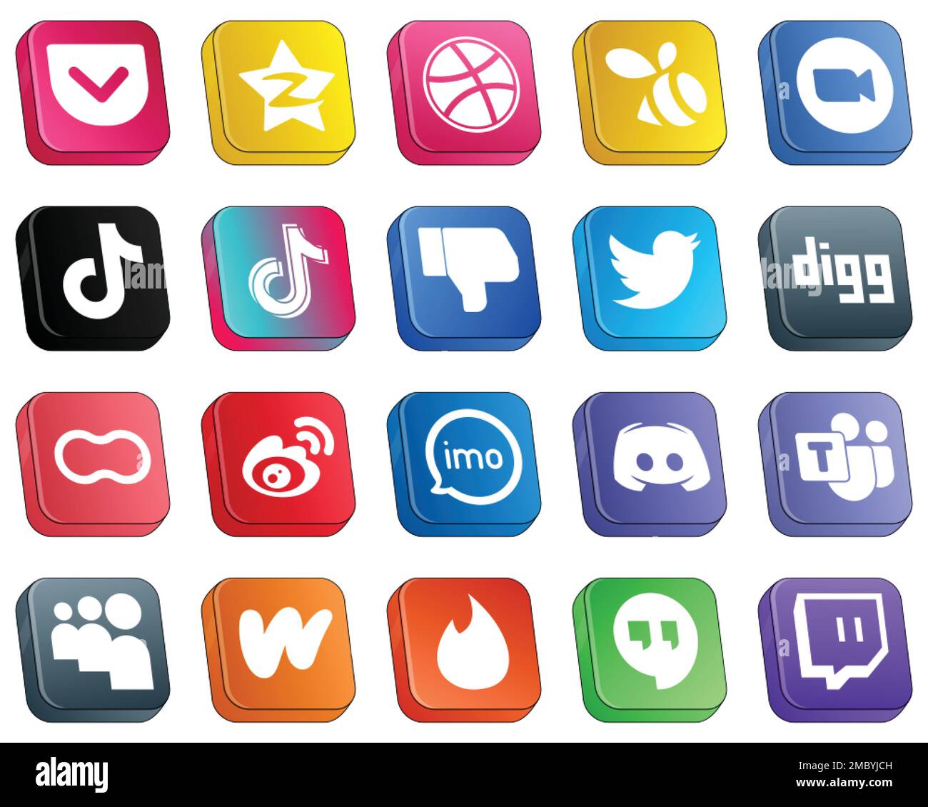 Twitter logo 3d Stock-Vektorgrafiken kaufen - Alamy