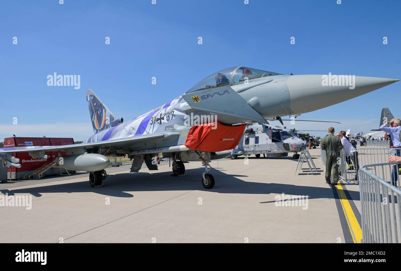 Eurofighter Fighter Jet der Deutschen Streitkräfte, 22. 06. 2005. ILA ...