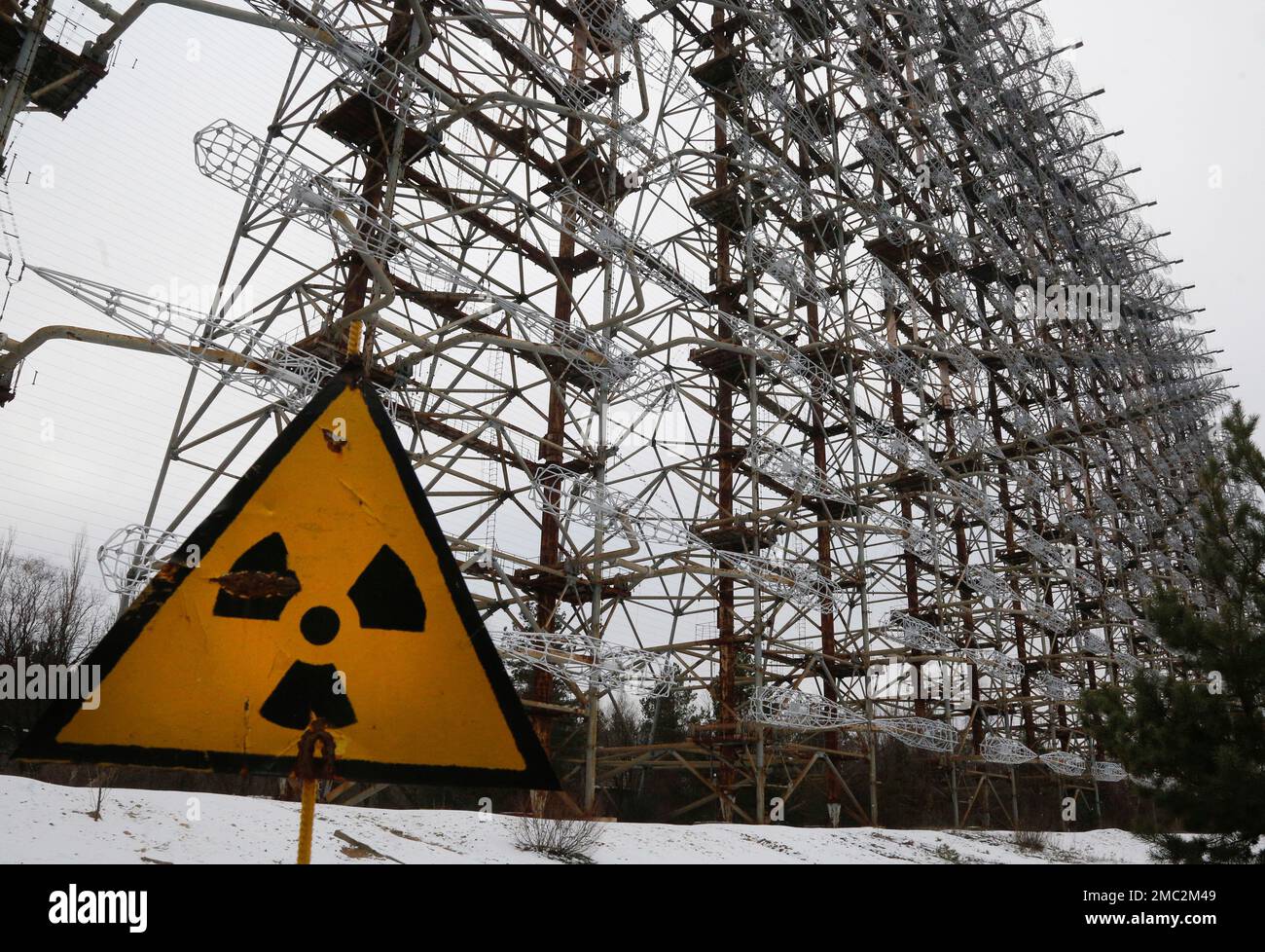 FILE - A Soviet-era top secret object Duga, an over-the-horizon radar ...
