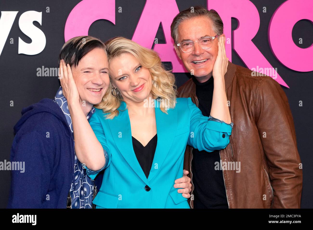 John Cameron Mitchell, from left, Kate McKinnon and Kyle Maclahlan pose ...
