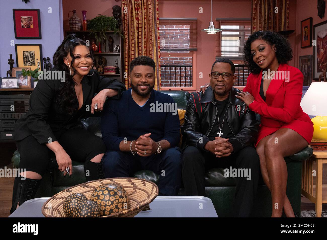 Tisha Campbell, Carl Anthony Payne II, Martin Lawrence, and Tichina Arnold, members of the cast ...