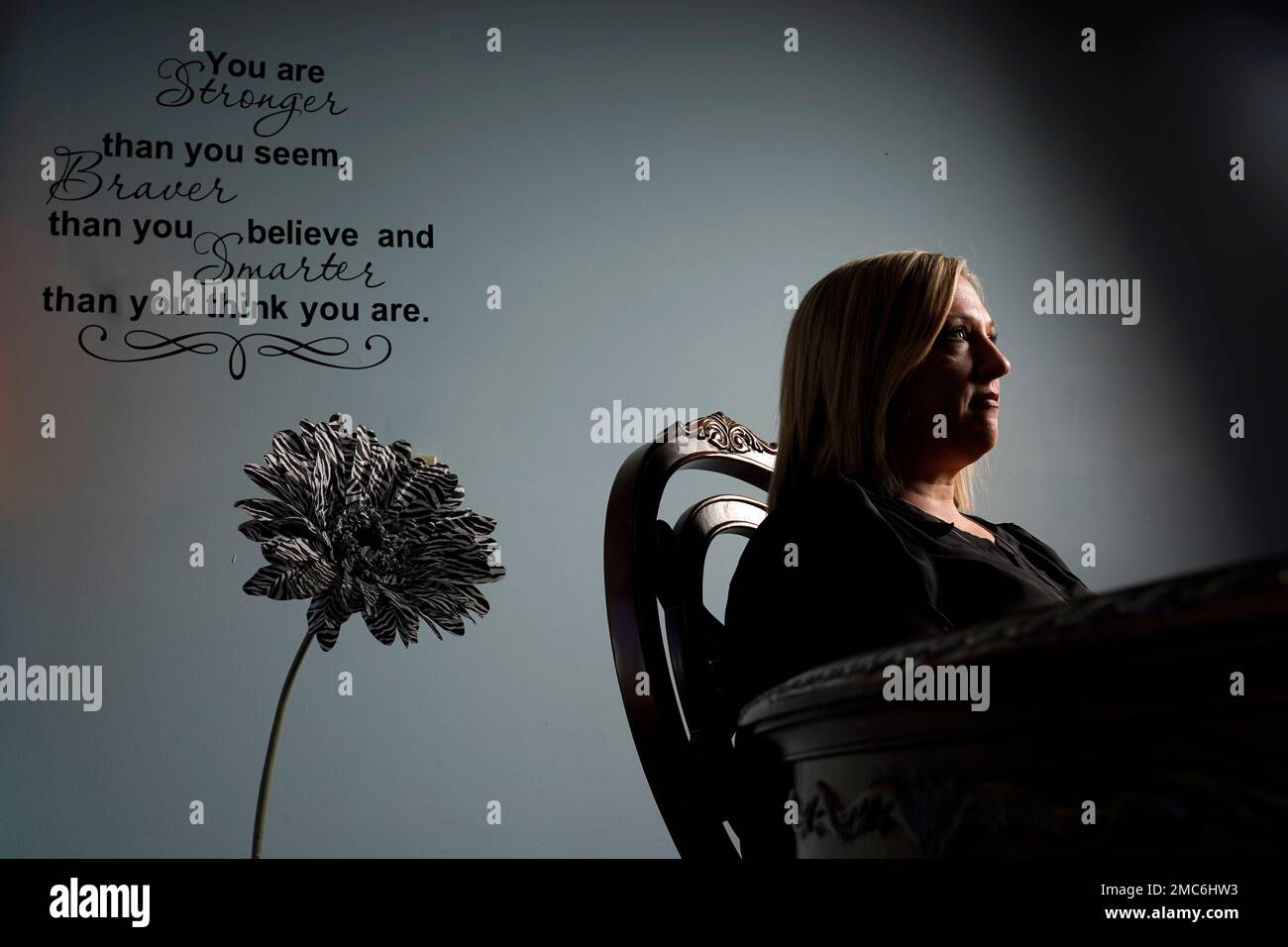 Tina Meier, founder of the Megan Meier Foundation, poses for a photo in ...