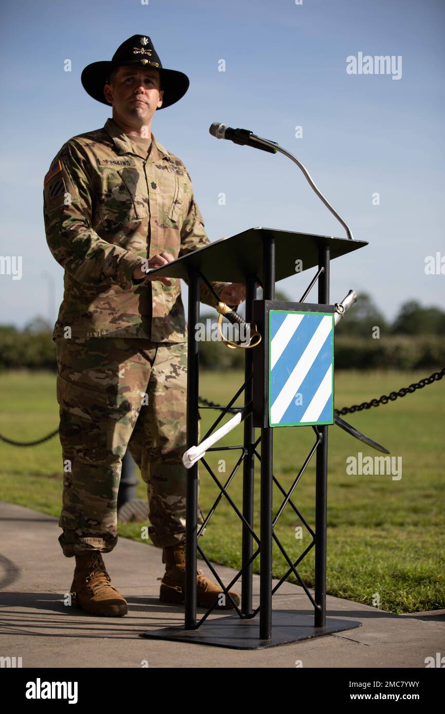 LT. Colonel James E. Perkins, ankommender Kommandeur der Mustang ...