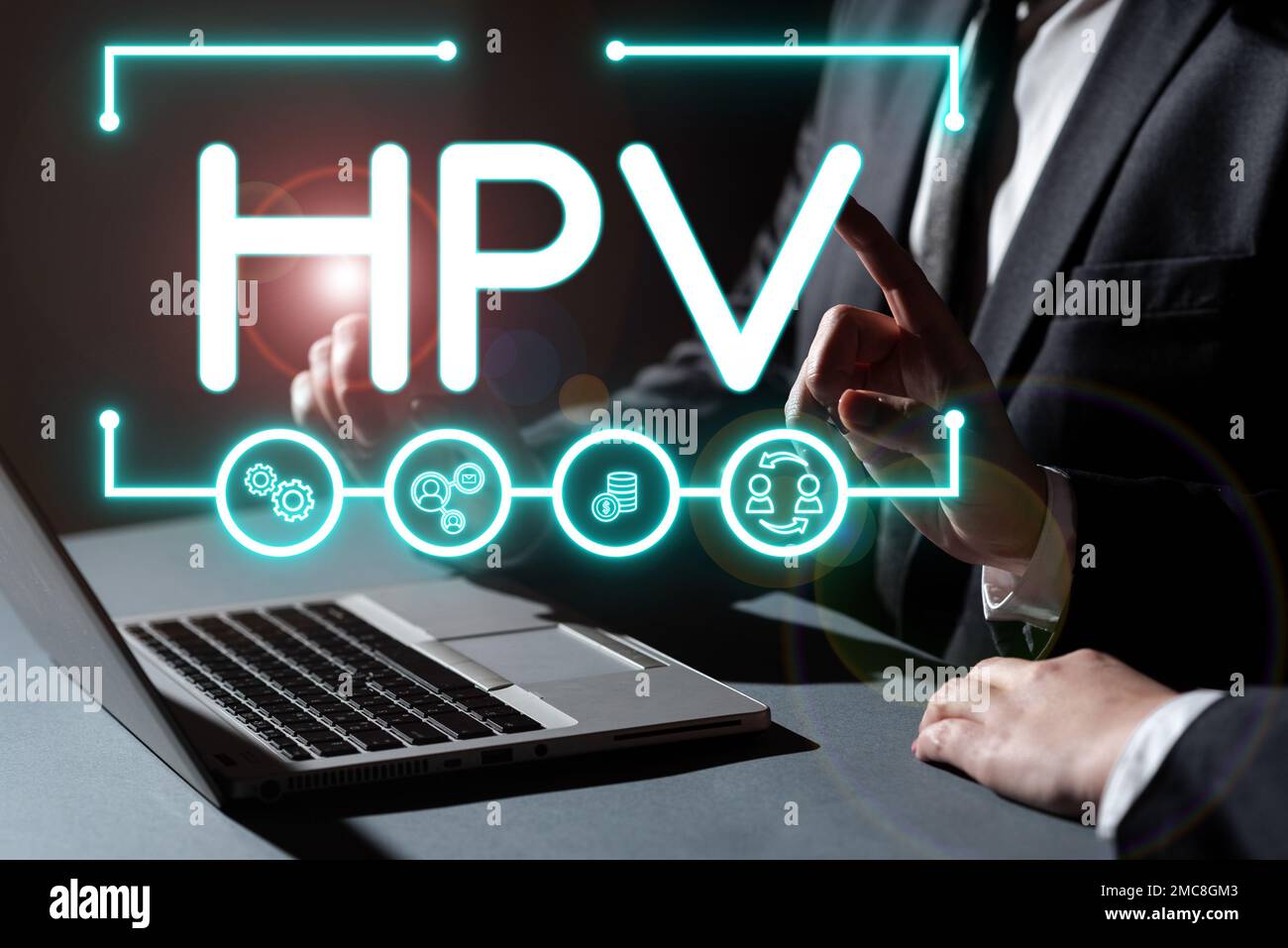 Text zeigt Inspirations-HPV, Konzept bedeutet Gruppe von Viren, die ...