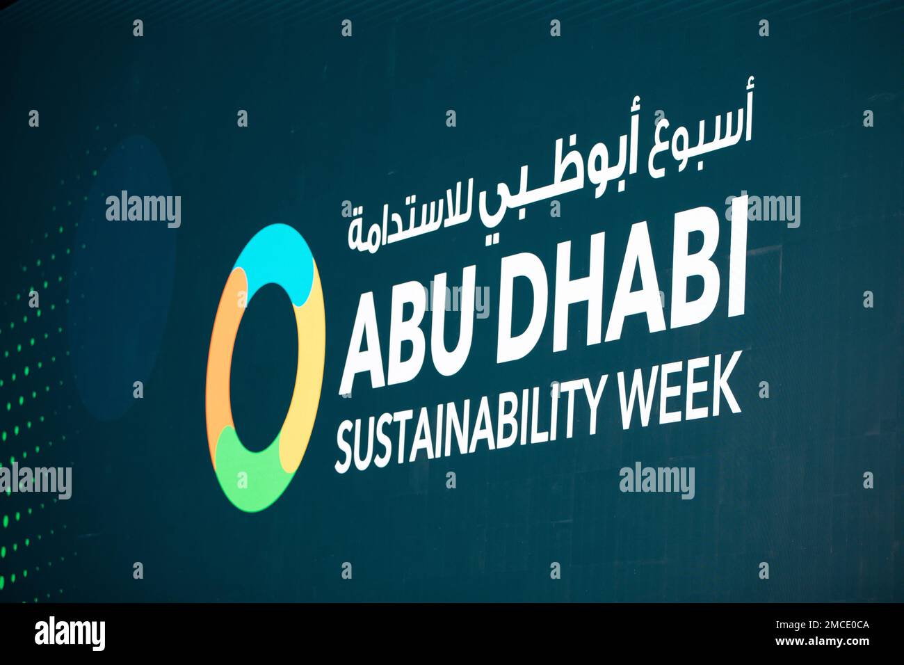 IMAGE DISTRIBUTED FOR ABU DHABI SUSTAINABILITY WEEK - The logo for Abu ...