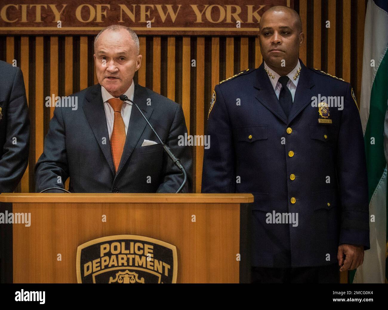 FILE - Chief of Department Philip Banks, right, joins NYPD Commissioner ...