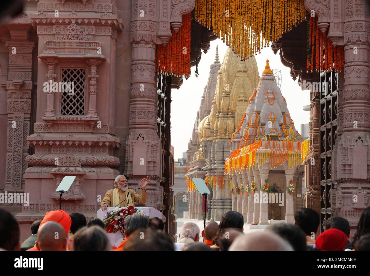 Indian Prime Minister Narendra Modi, speaks during the inauguration of ...