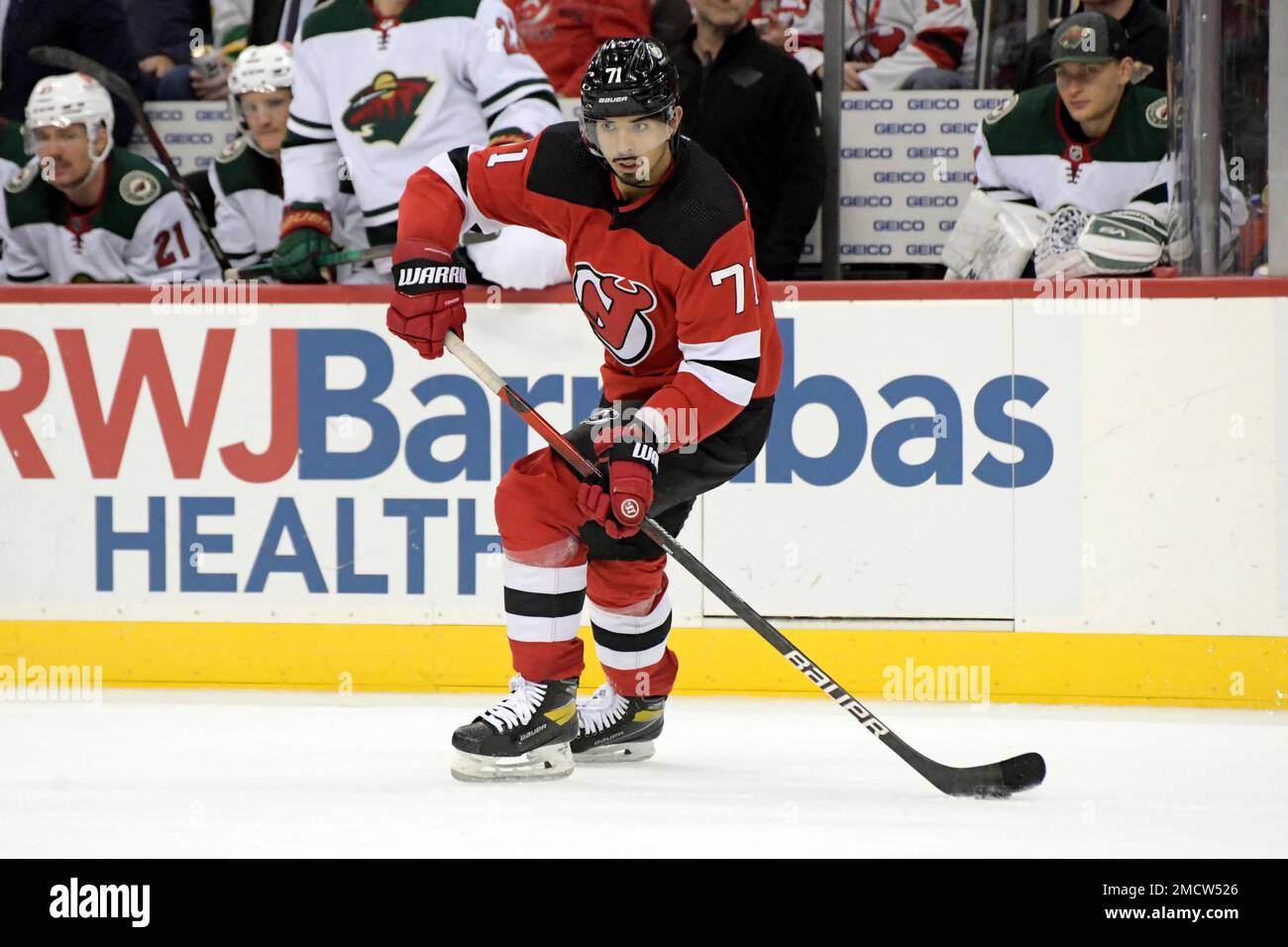 New Jersey Devils defenseman Jonas Siegenthaler (71) during the second ...