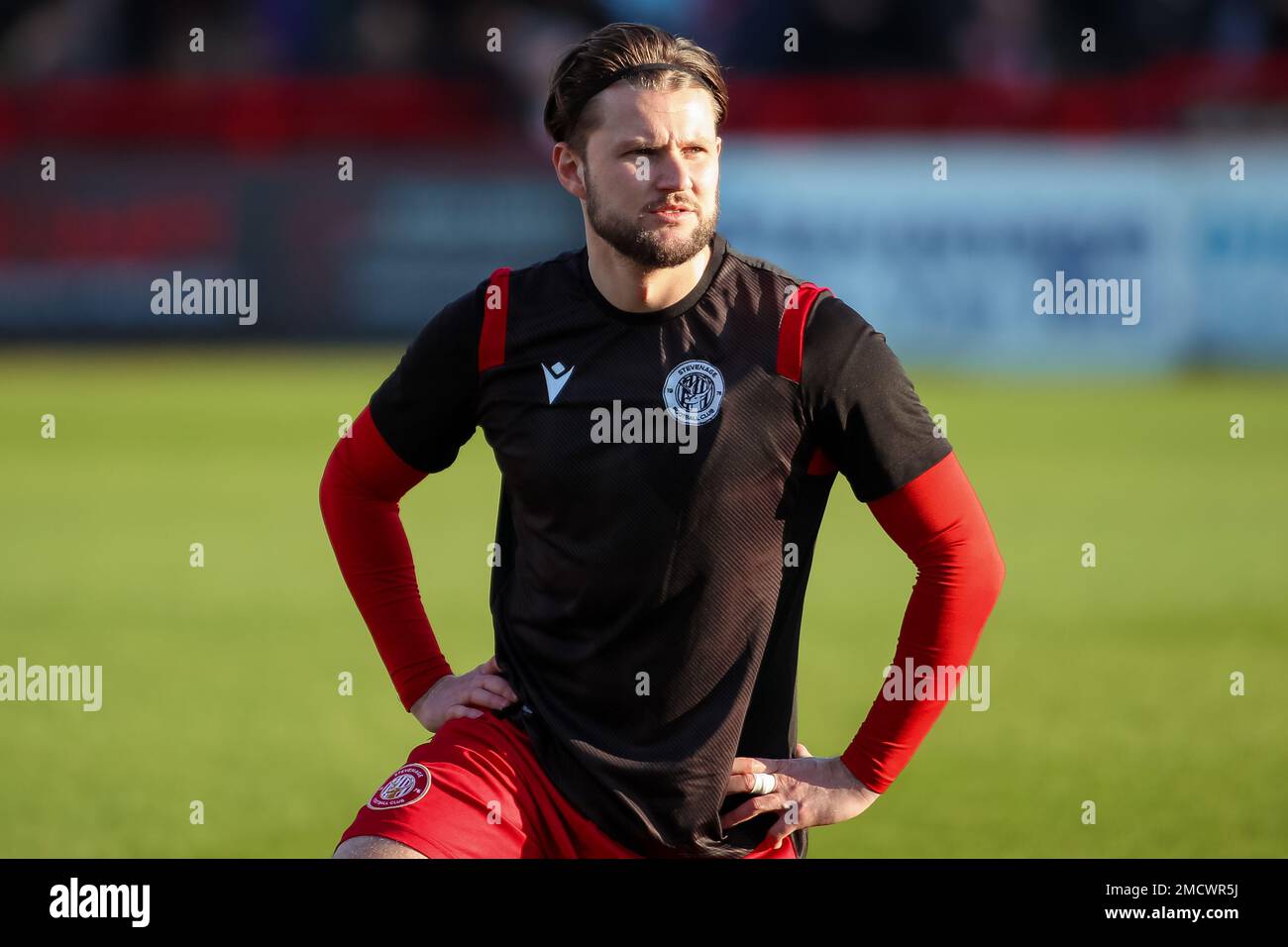 Stevenages Jake Forster-Caskey wärmt sich vor dem Sky Bet League 2 ...
