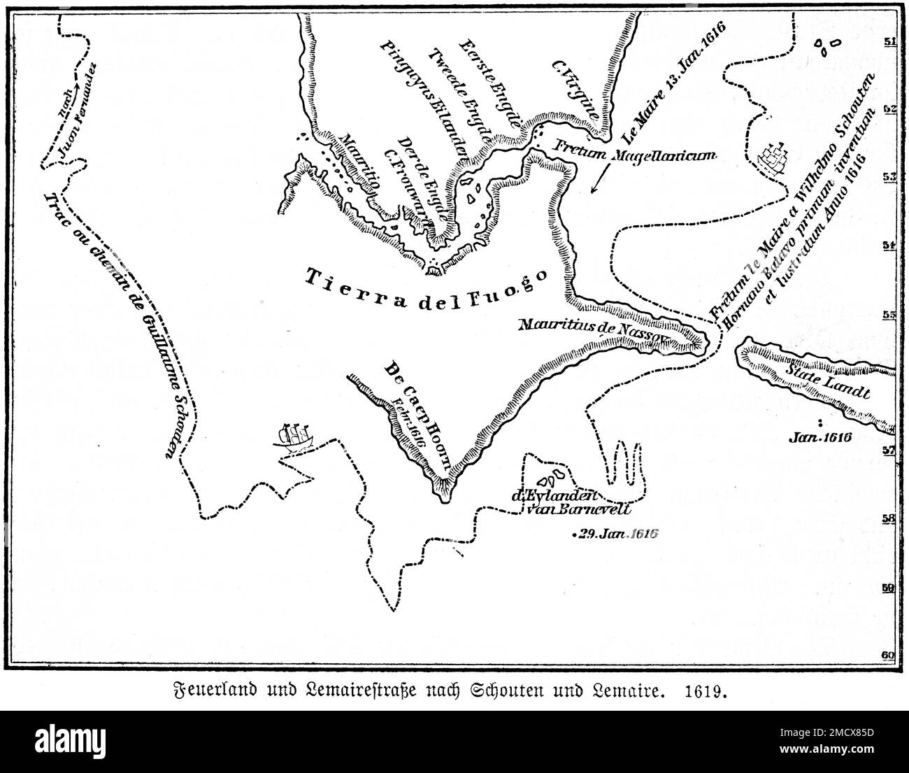 Historische chile karte Ausgeschnittene Stockfotos und -bilder - Alamy