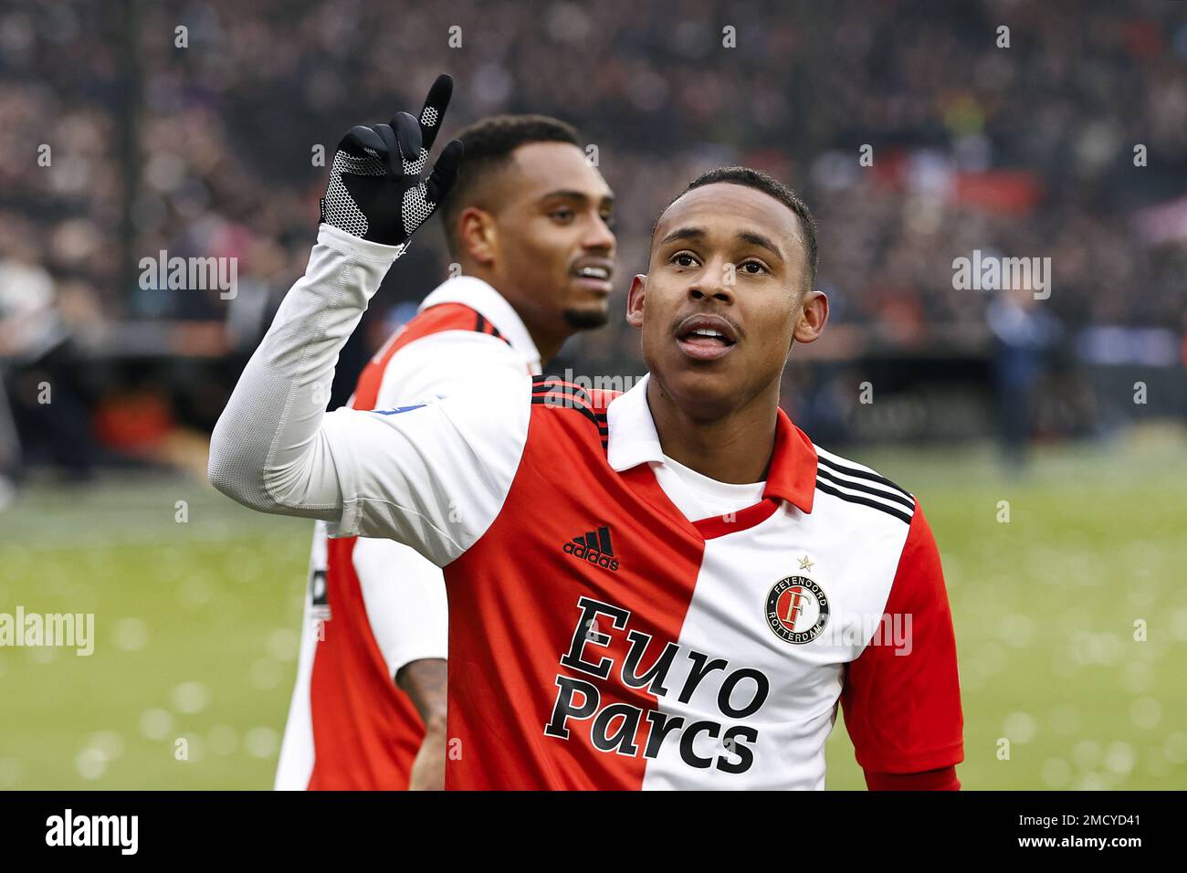 ROTTERDAM - Igor Paixao von Feyenoord feiert am 22. Januar 2023 im ...