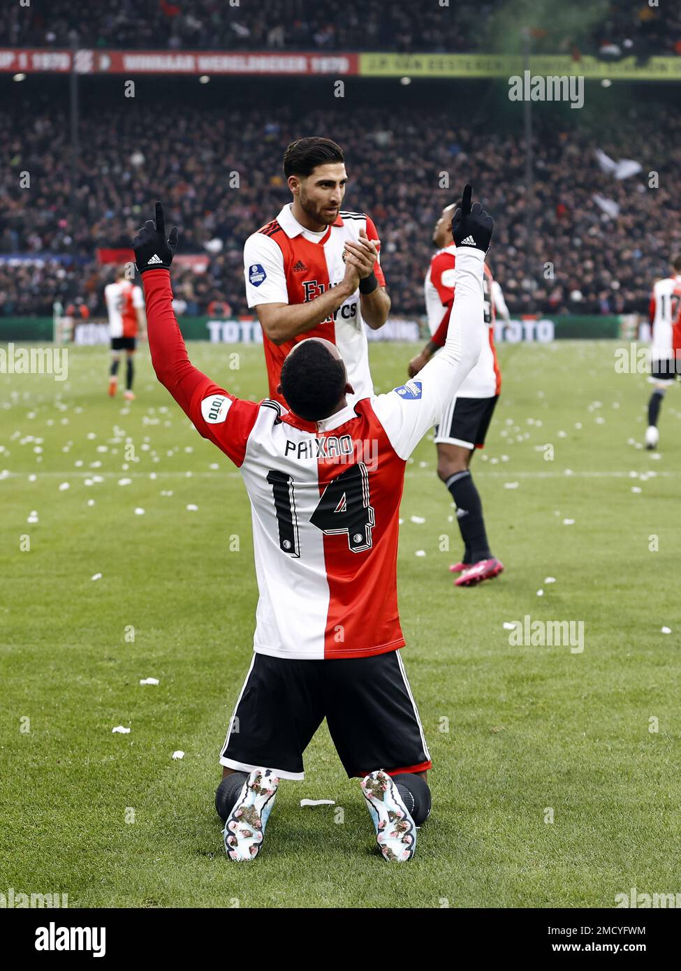 ROTTERDAM - Igor Paixao von Feyenoord feiert am 22. Januar 2023 im ...