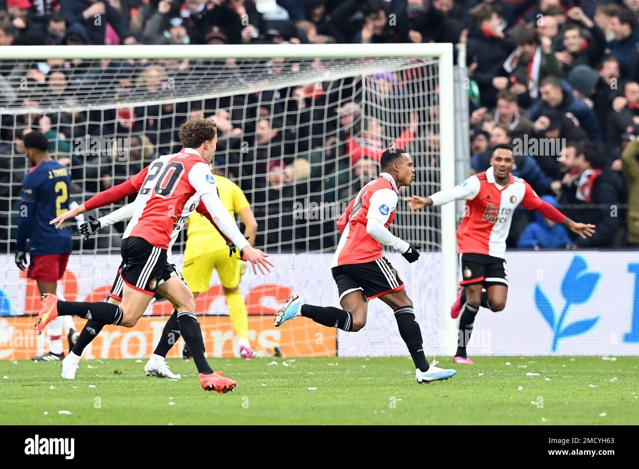 ROTTERDAM - Igor Paixao von Feyenoord feiert am 22. Januar 2023 im ...