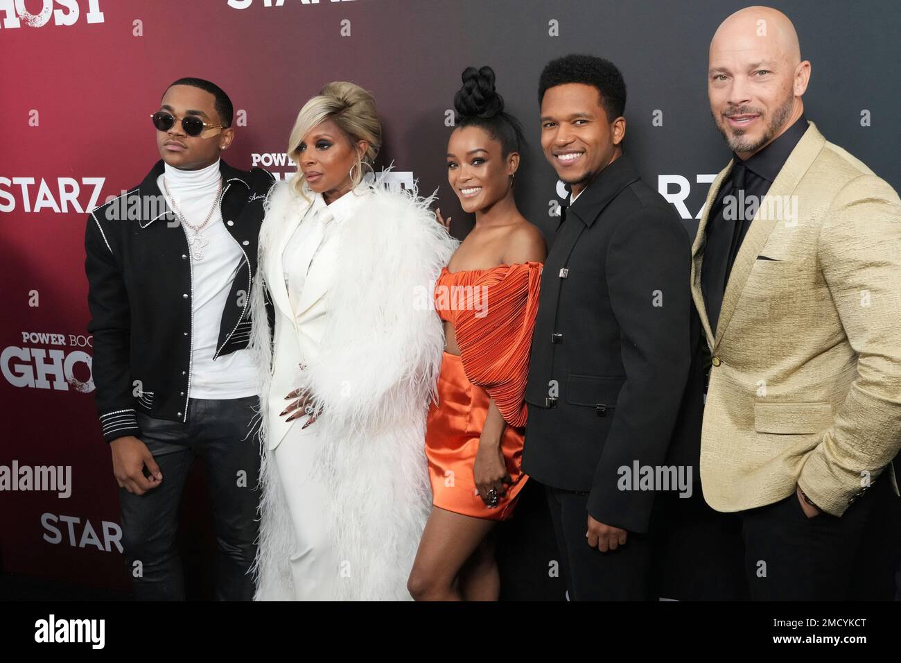 Michael Rainey Jr., from left, Mary J. Blige, LaToya Tonodeo, Lovell Adams-Gray and Berto Colon ...