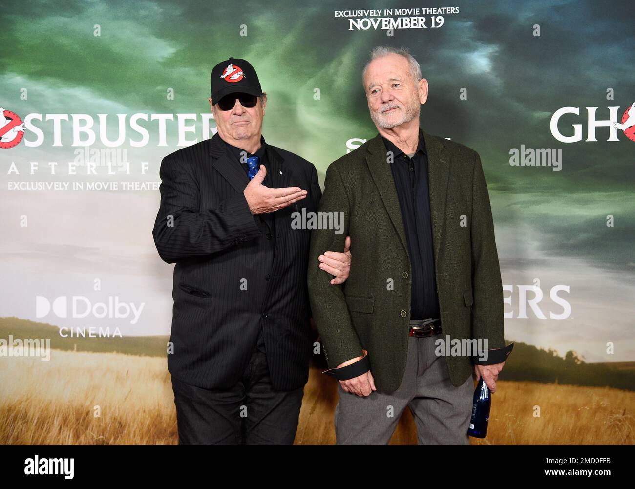 Dan Aykroyd, left, and Bill Murray attend the premiere of "Ghostbusters ...