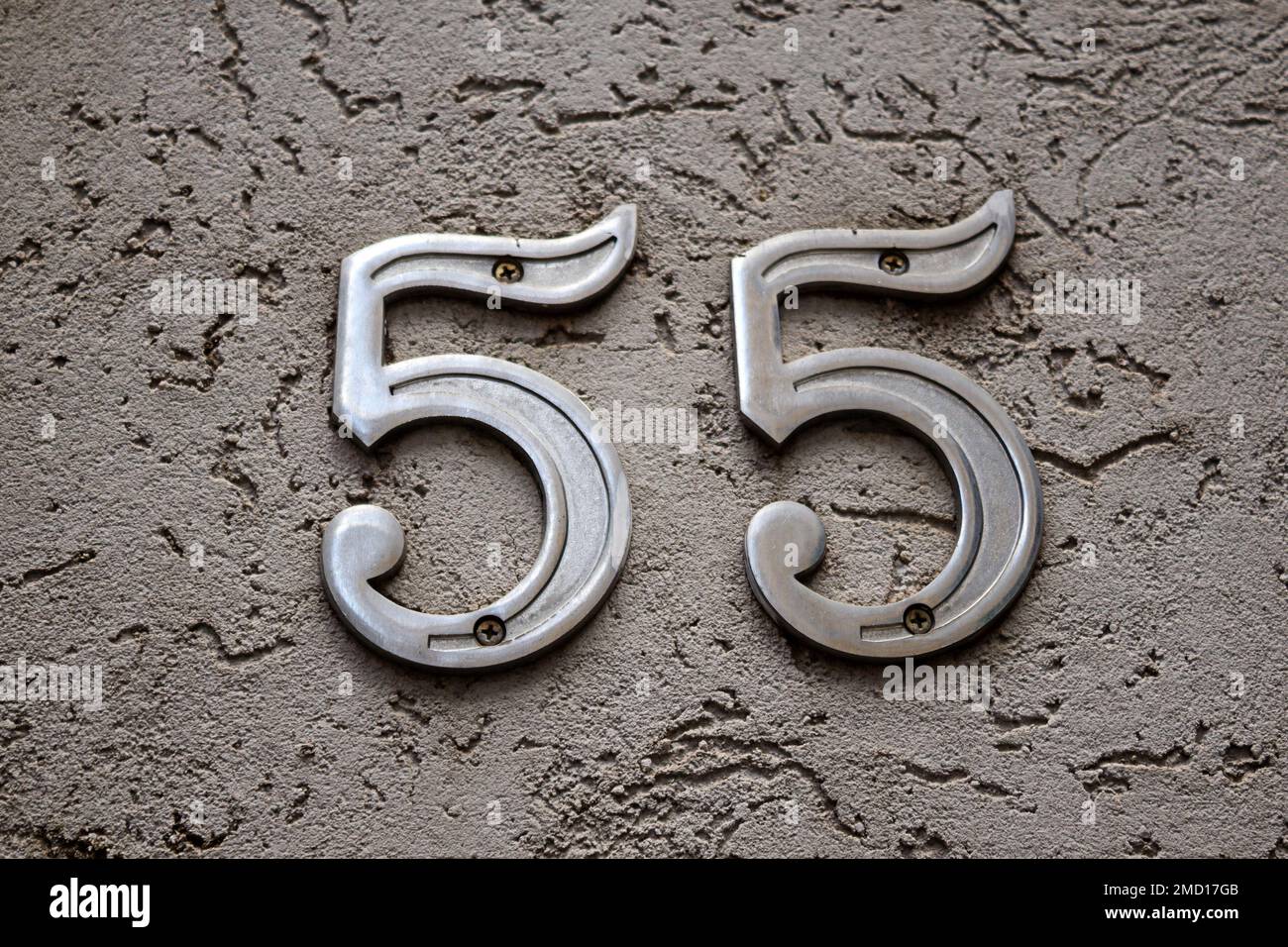 Goiania, Goiás, Brasilien – 11. Januar 2023: Fünfundfünfzig, in Metall ...