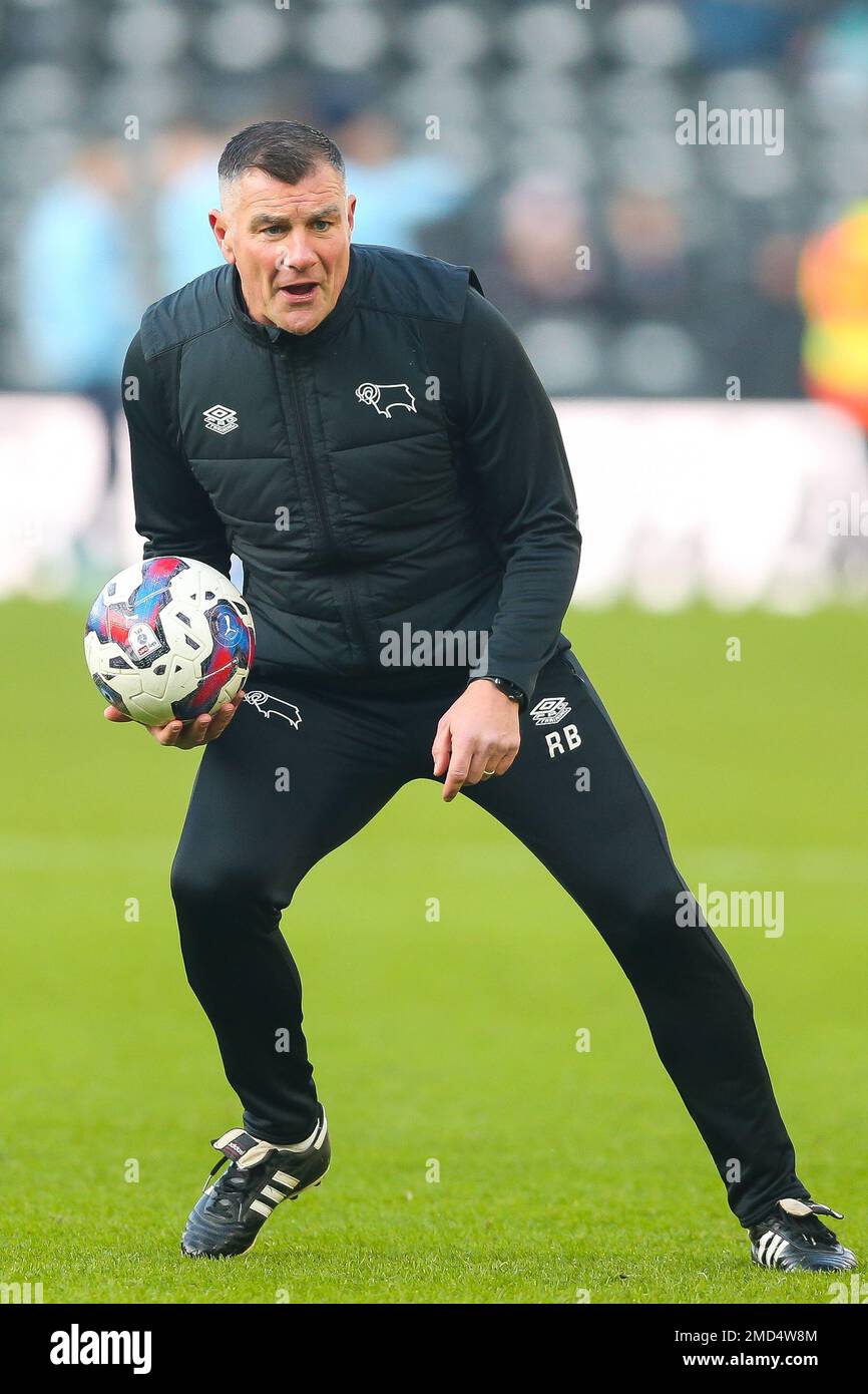 Derby County Assistant Manager Richie Barker bereitet sich vor dem Sky ...
