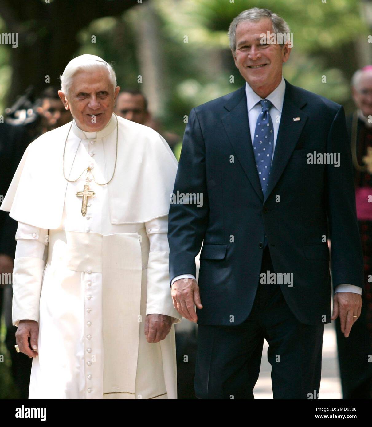 FILE - In this June 13, 2008 file photo, President George W. Bush walks ...