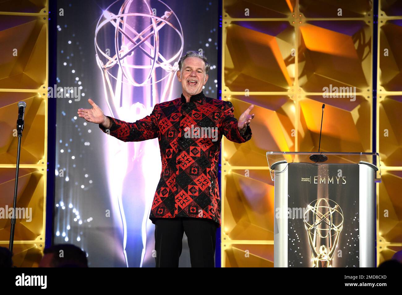 Reed Hastings of Netflix accepts the Charles F. Jenkins Award for ...