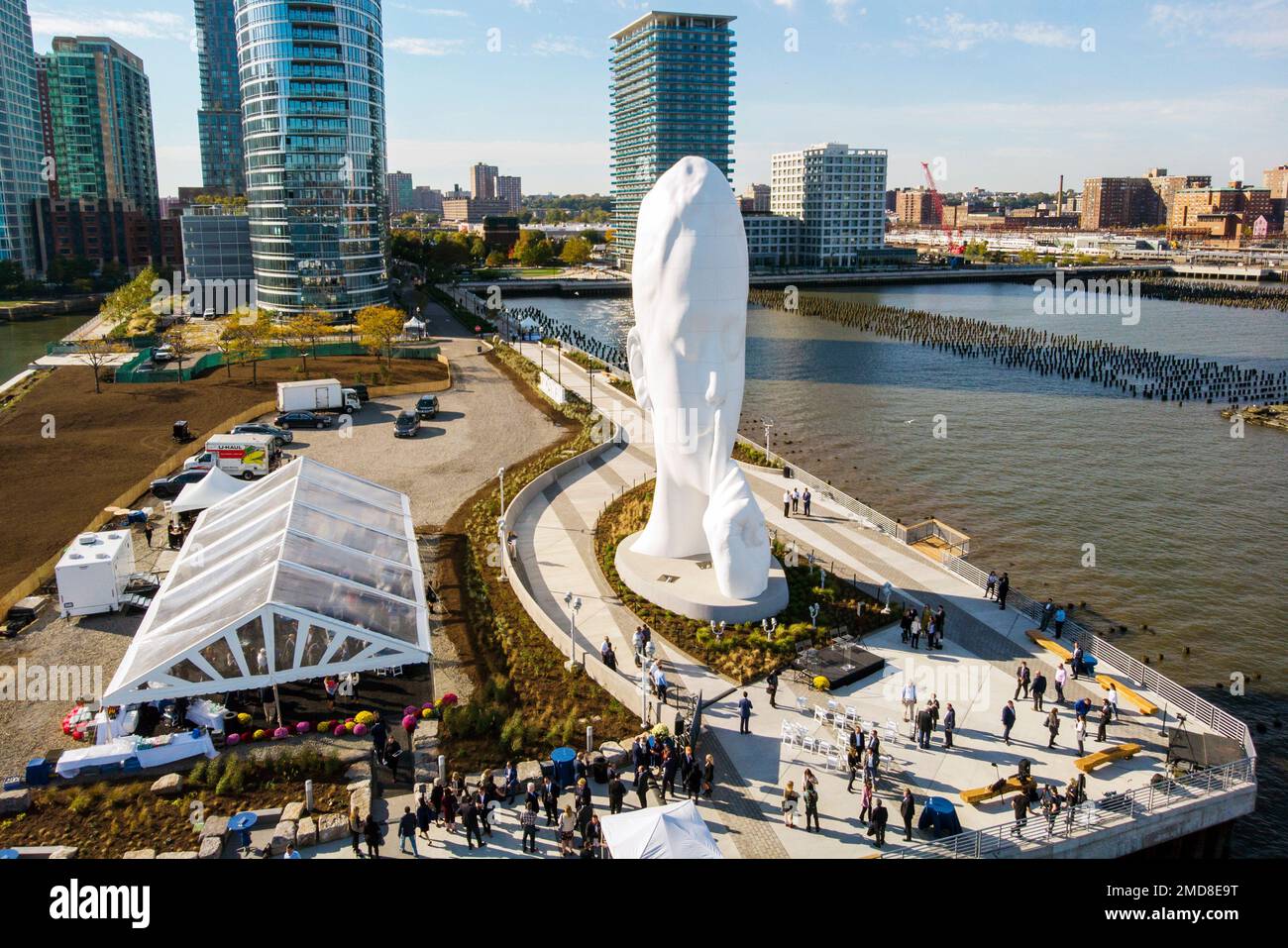 City officials and developers dedicated a permanent new sculpture ...