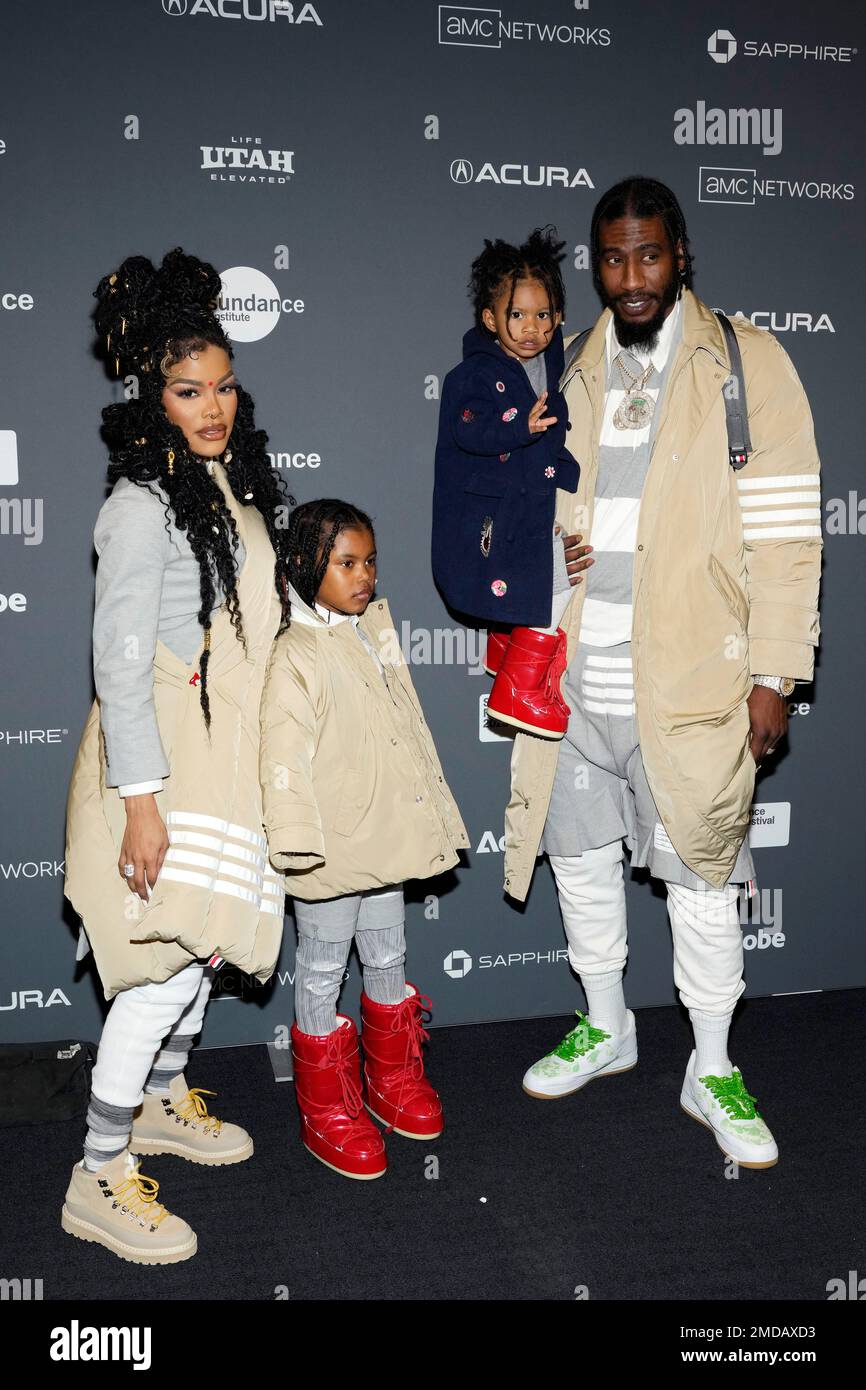 Teyana Taylor, from left, Iman Tayla Shumpert Jr., Rue Rose Shumpert ...