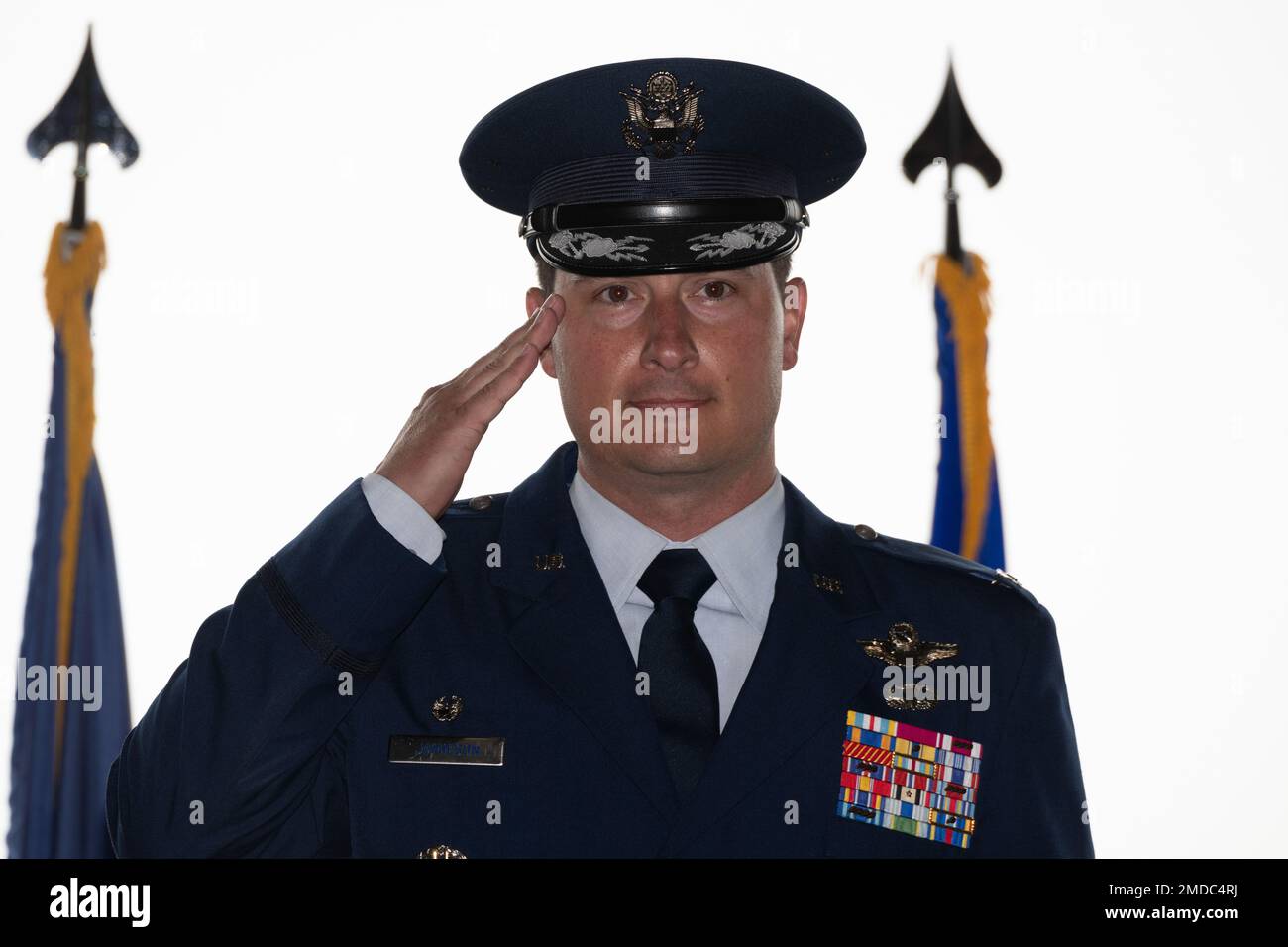 USA Oberst Kevin M. Jamieson erhält seinen ersten Salut als ...