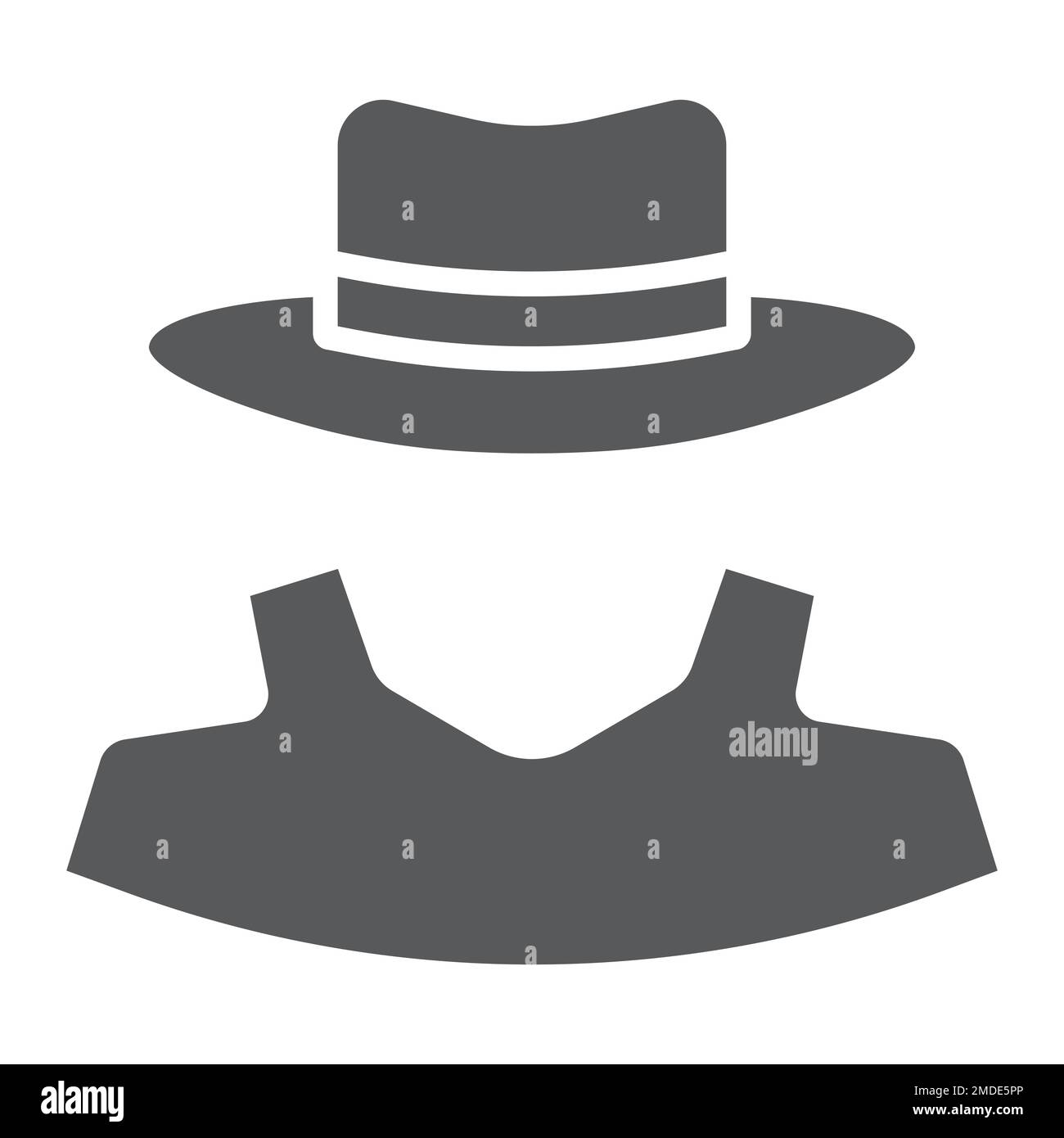 Anonymität Glyphe-Symbol, Detective und privat, Agent-Zeichen ...