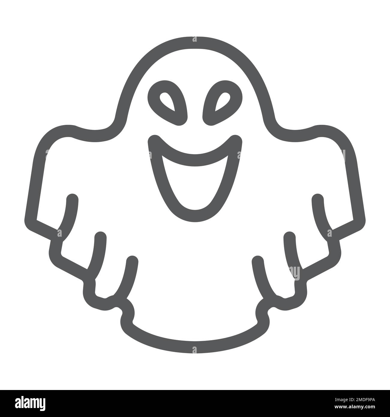 Geisterliniensymbol, Furcht und halloween, Poltergeistzeichen ...