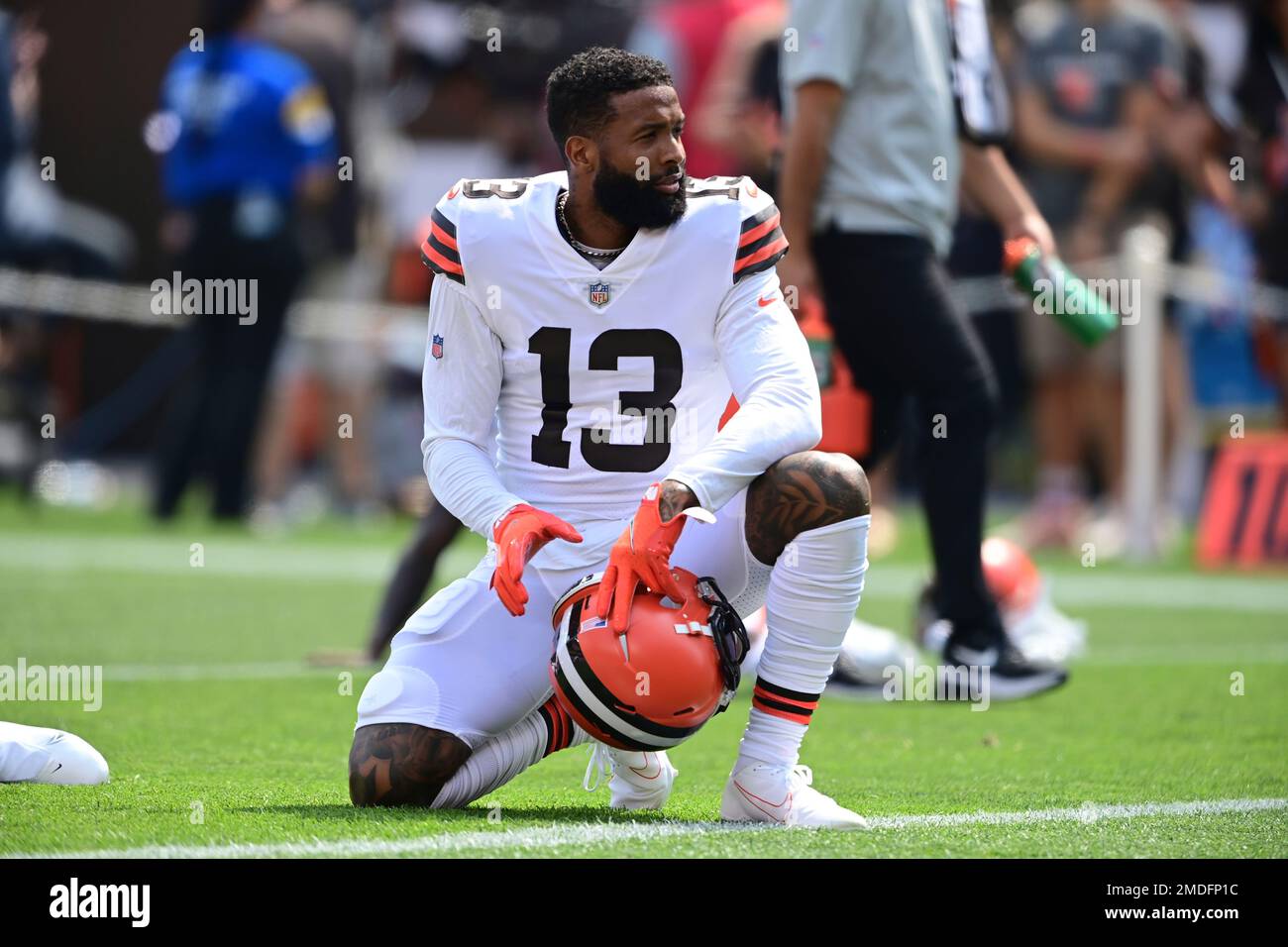 FILE - Cleveland Browns wide receiver Odell Beckham Jr. is shown before ...