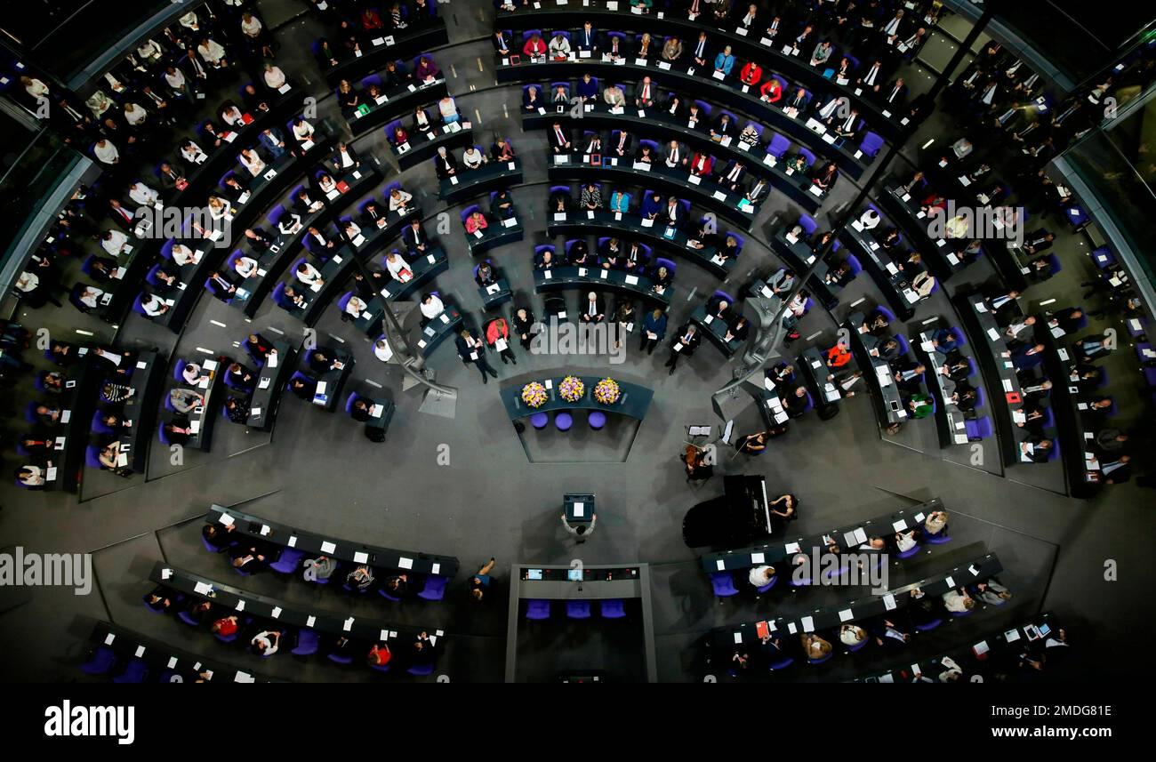 File - In this Thursday, Jan. 17, 2019 file photo German lawmakers ...