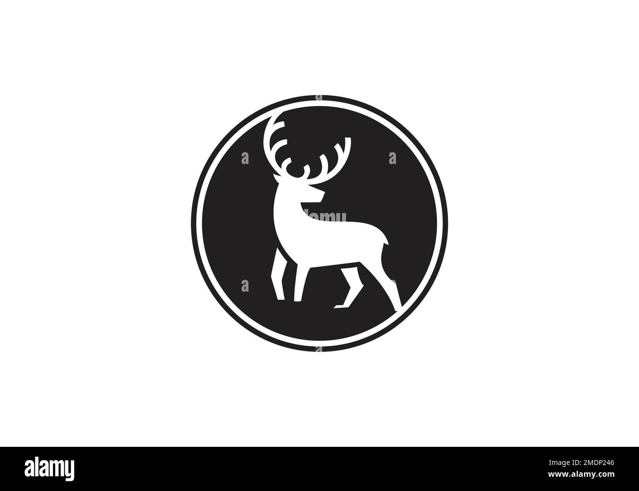 Hirsch logo Schwarzweiß-Stockfotos und -bilder - Alamy
