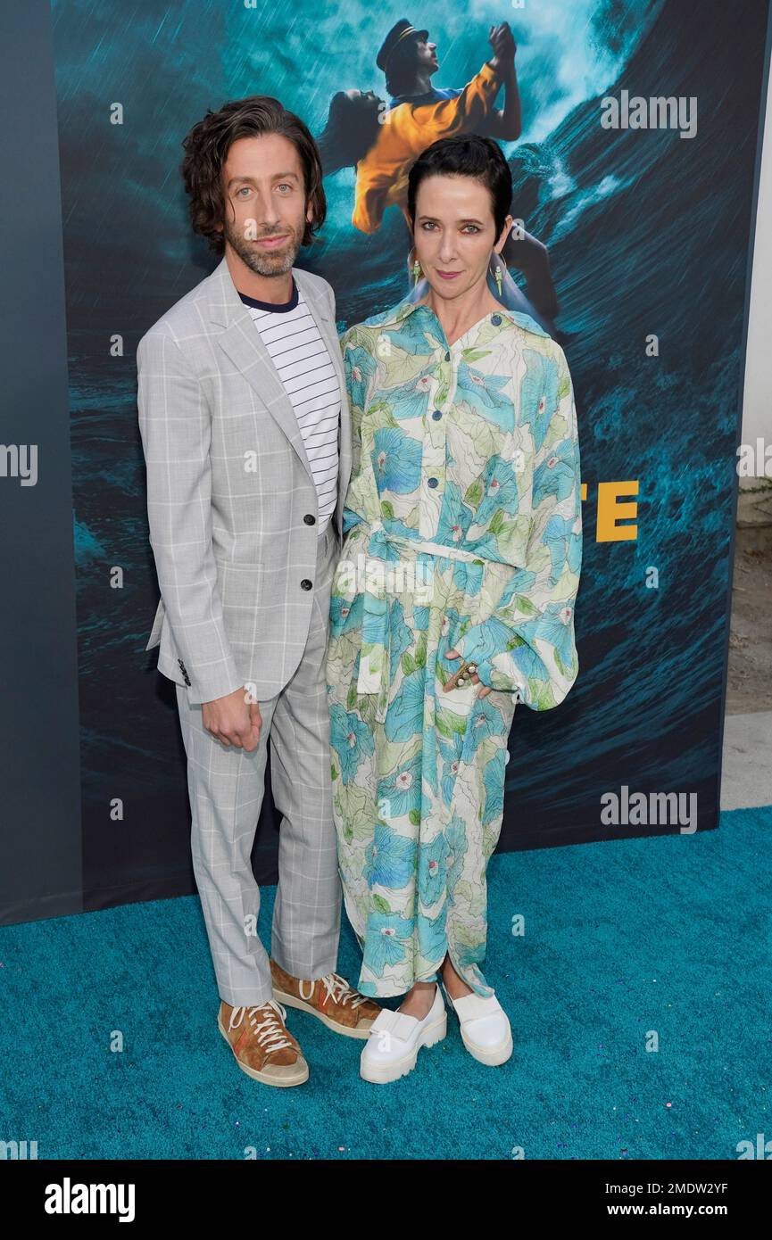 Simon Helberg, a cast member in "Annette," poses with his wife Jocelyn ...