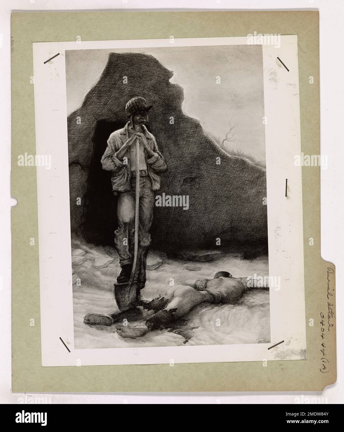 Bestattungsdetails. Dieses Bild zeigt einen amerikanischen Soldaten ...