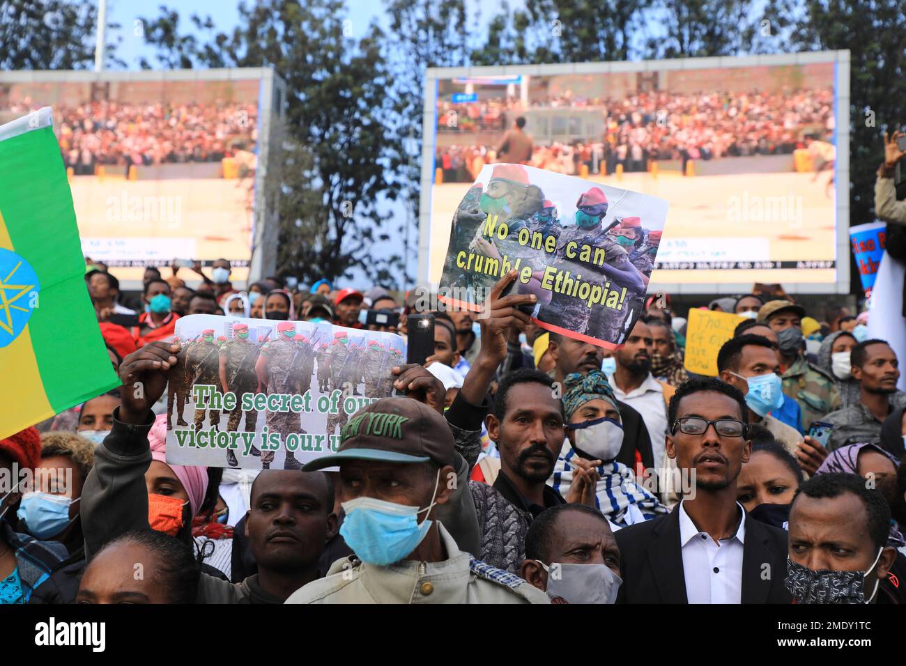 Thousands of Ethiopian from the capital, Addis Ababa and the environs ...