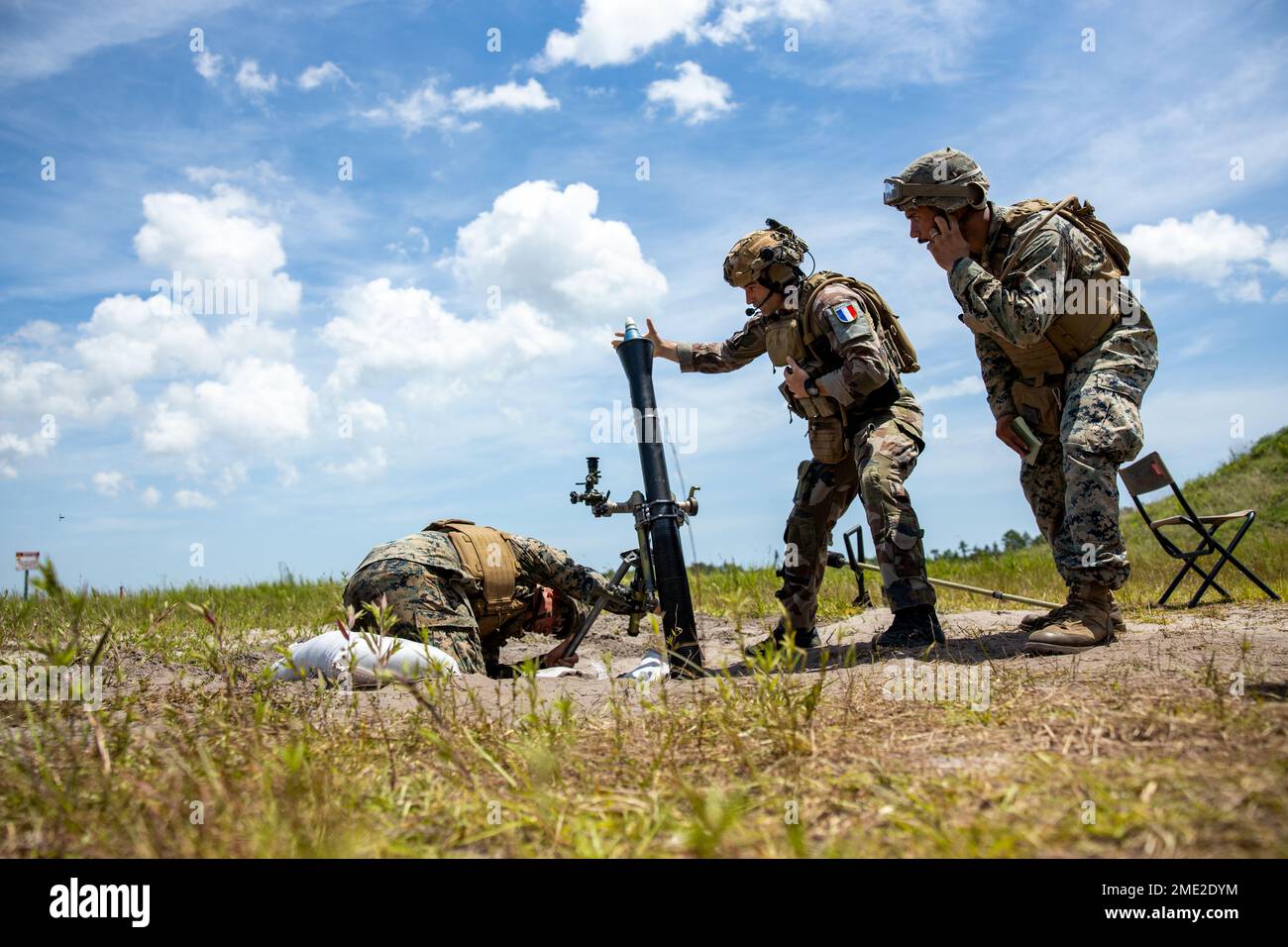 USA Marines mit 2. Air-Naval Gunfire Liaison Company (ANGLICO), II ...